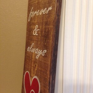 Forever & Always / Wooden Wall Sign / Rustic Sign / Hand Painted ...