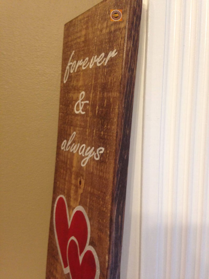 Forever & Always / Wooden Wall Sign / Rustic Sign / Hand Painted ...