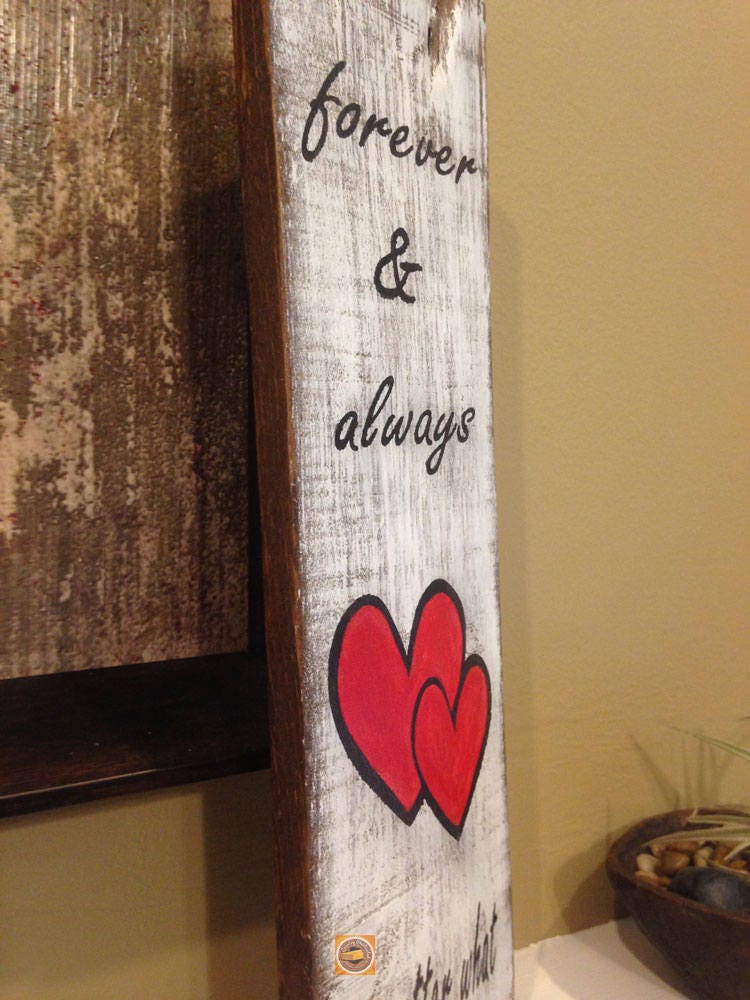 Forever & Always / Wooden Wall Sign / Rustic Sign / Hand Painted ...