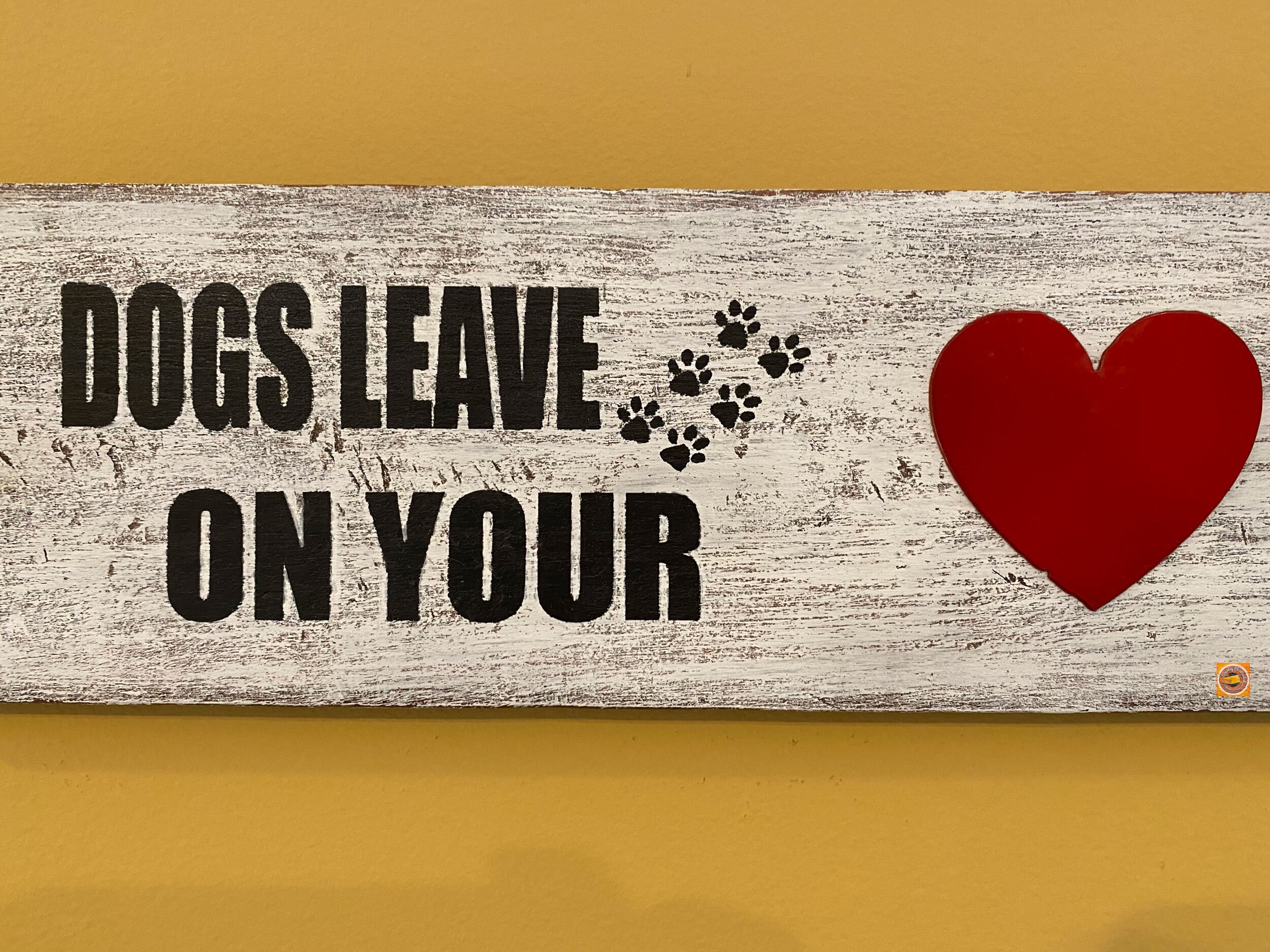 Dog Lovers Wooden Sign / Dog Sign / Dog Lovers / Paw Prints / | Etsy