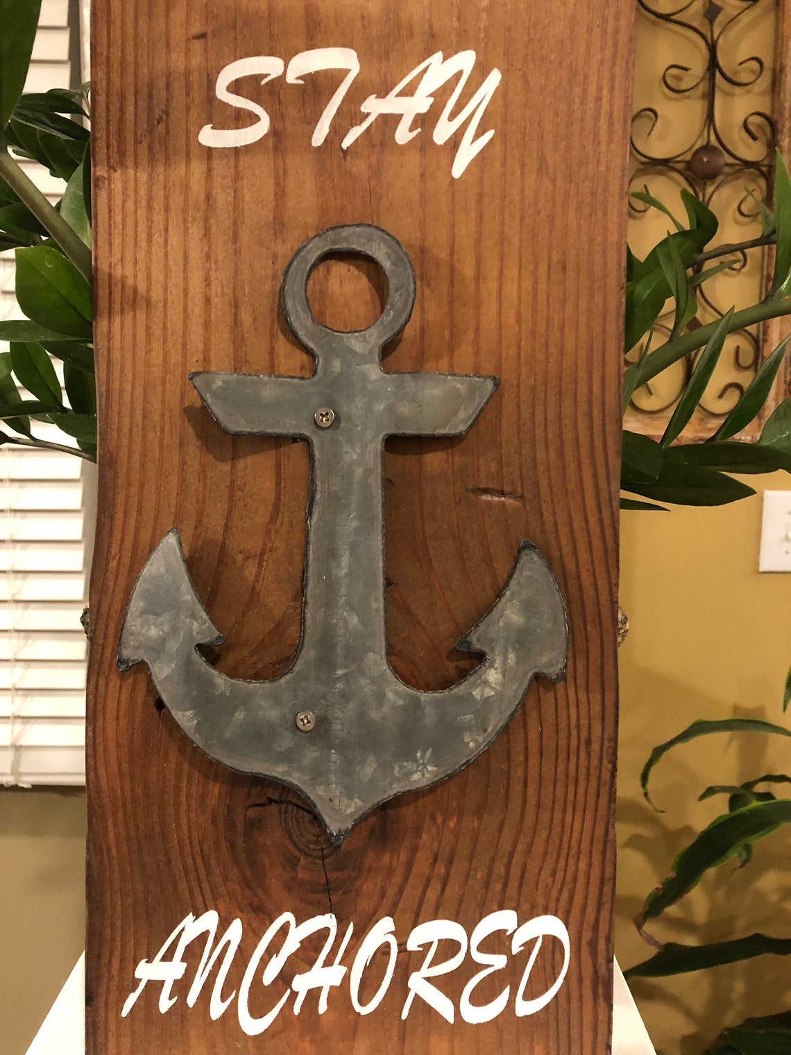 Wood Sign stay Anchored / Metal Anchor / Rustic - Etsy