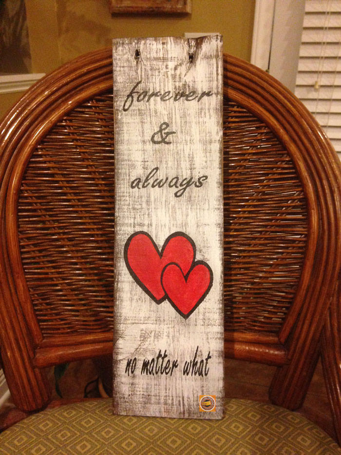 Forever & Always / Wooden Wall Sign / Rustic Sign / Hand Painted ...