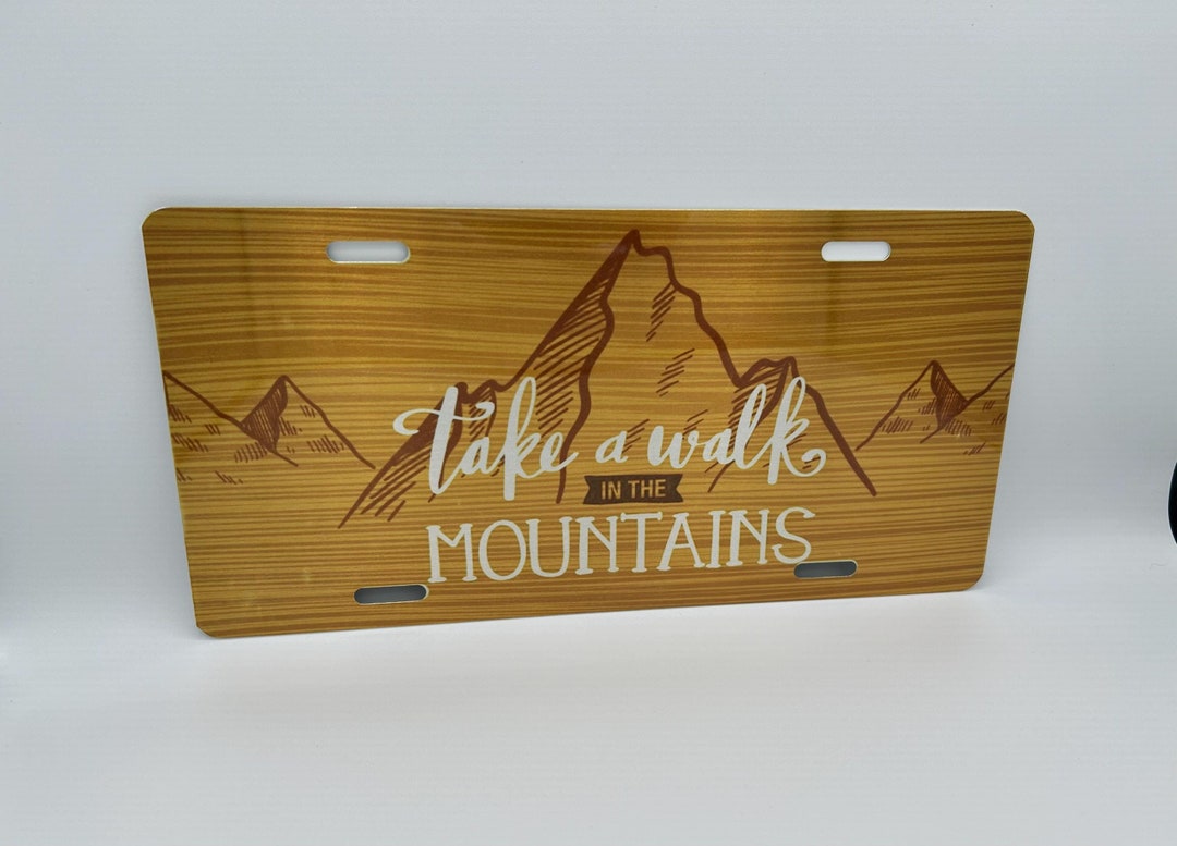 Mountains License Plate / Car License Plate Sublimation / Vanity Front ...