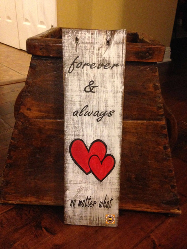 Forever & Always / Wooden Wall Sign / Rustic Sign / Hand Painted ...