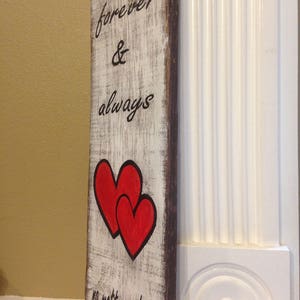Forever & Always / Wooden Wall Sign / Rustic Sign / Hand Painted ...