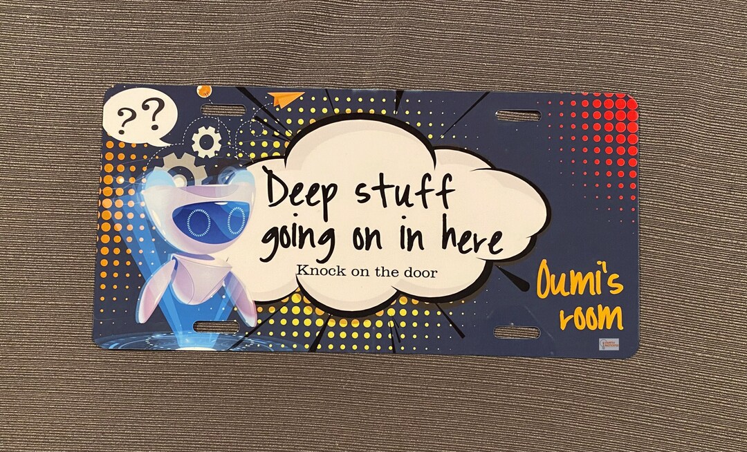 Personalized Kids Room Sign / Sublimated Wall Sign / Sublimated Door ...