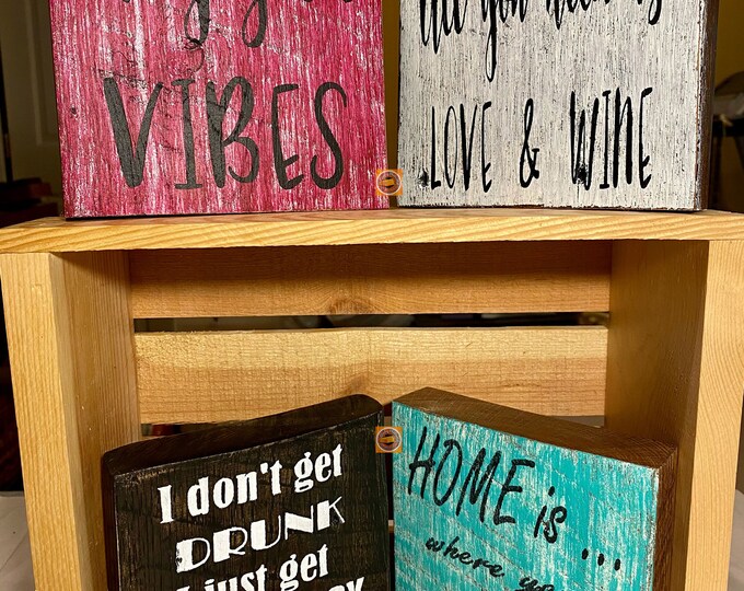 Wood Block Funny Signs / Funny Signs / Hand Painted / Handcrafted ...