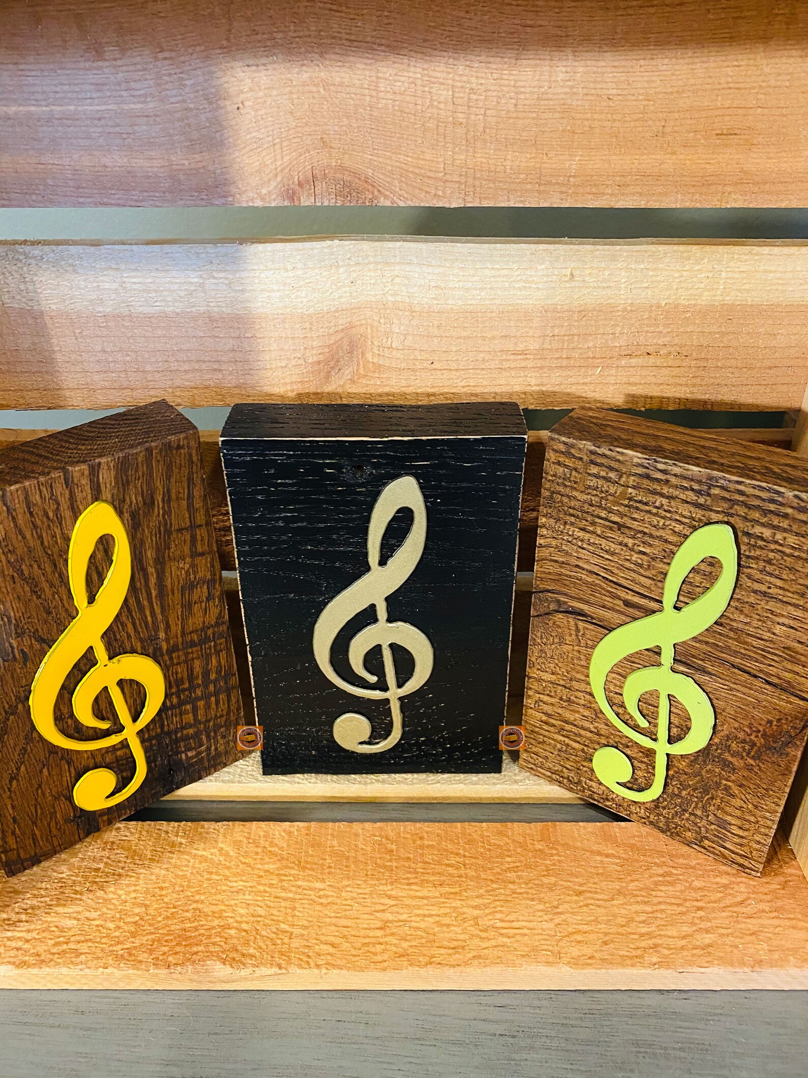 Treble Clef Block Sign / Treble Clef Wall Art / Music Note Decor / Wood ...
