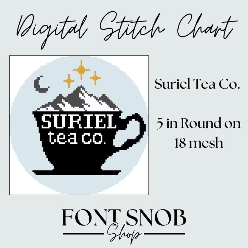 Suriel Tea Co- Needlepoint Digital Chart - Etsy