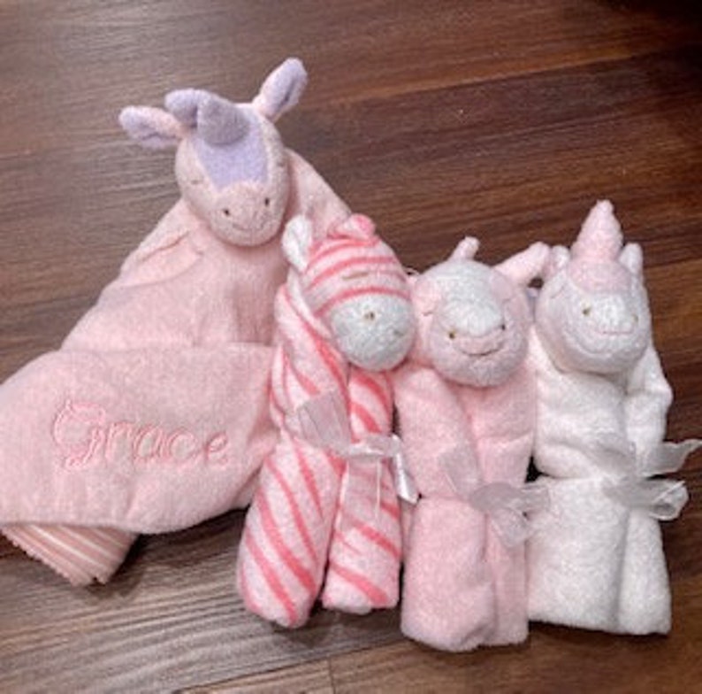 Animal Lovie With Name / Personalized Lovie Blanket / Personalized ...