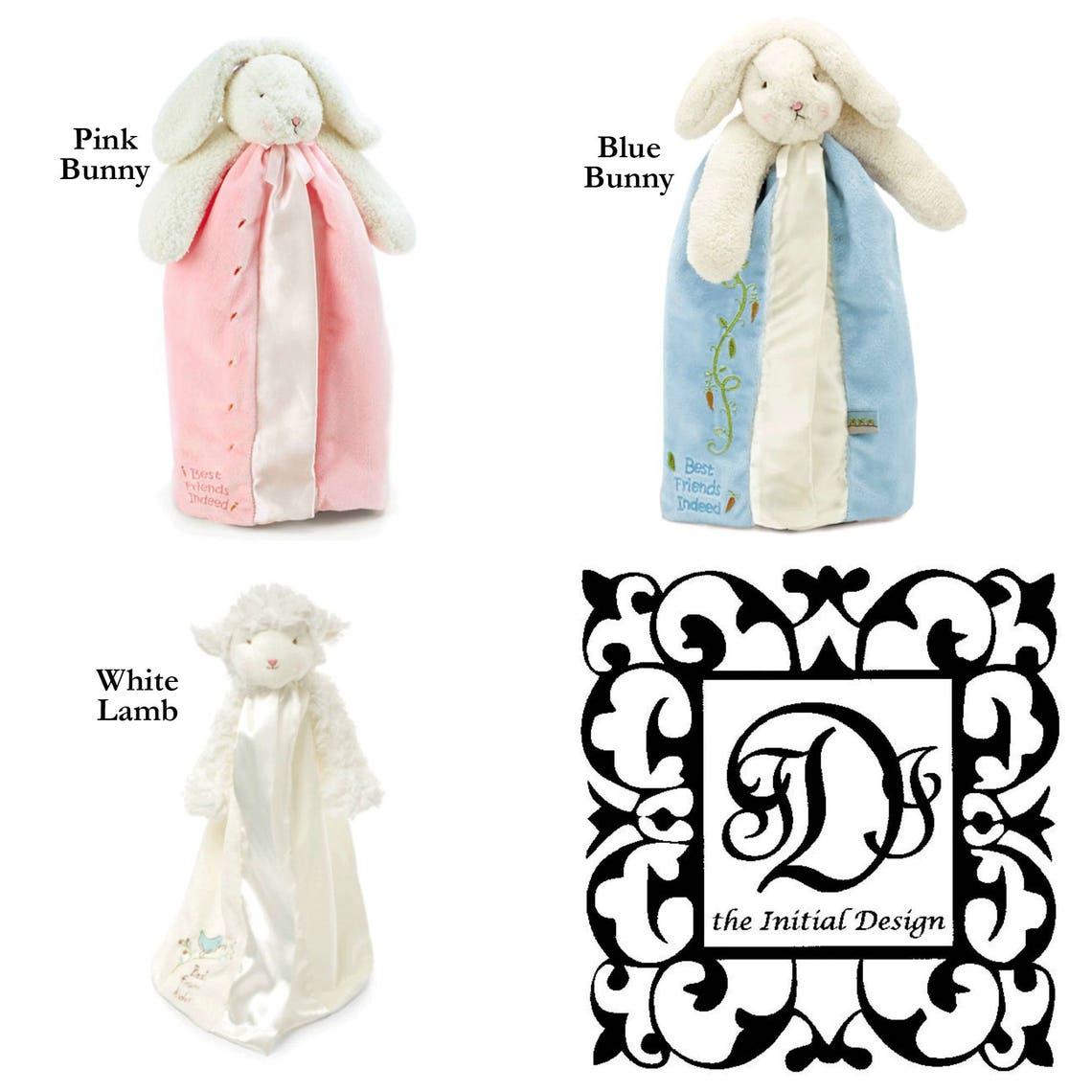 Bunny Lovie With Name / Personalized Lovie Blanket / - Etsy