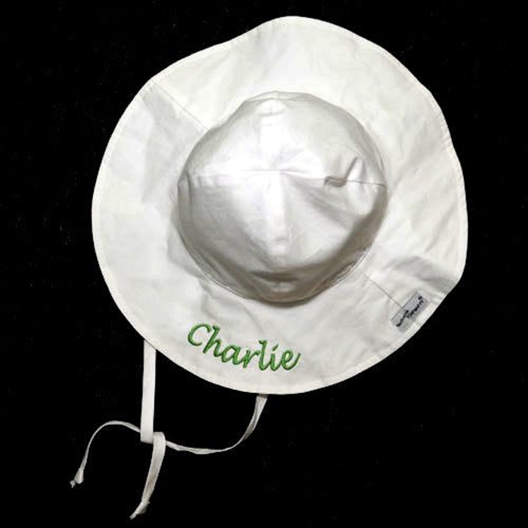 Monogrammed Hats for Babies / Personalized Infant Sun Hat / Custom ...