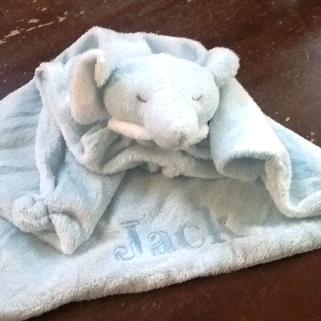 Blue Elephant Lovie With Name / Personalized Lovie Blanket ...