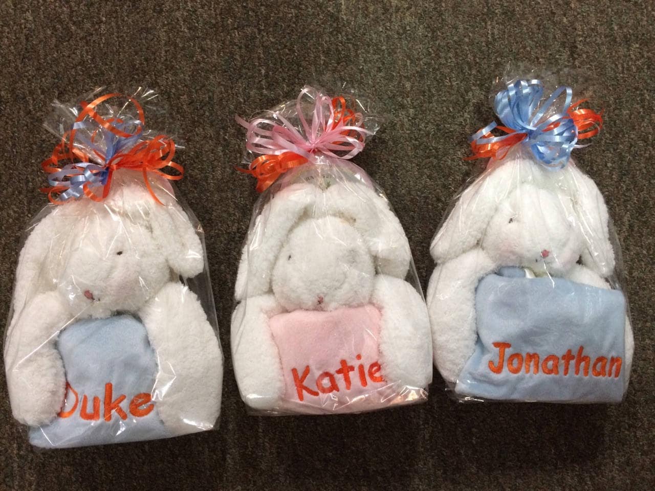 Bunny Lovie With Name / Personalized Lovie Blanket / - Etsy