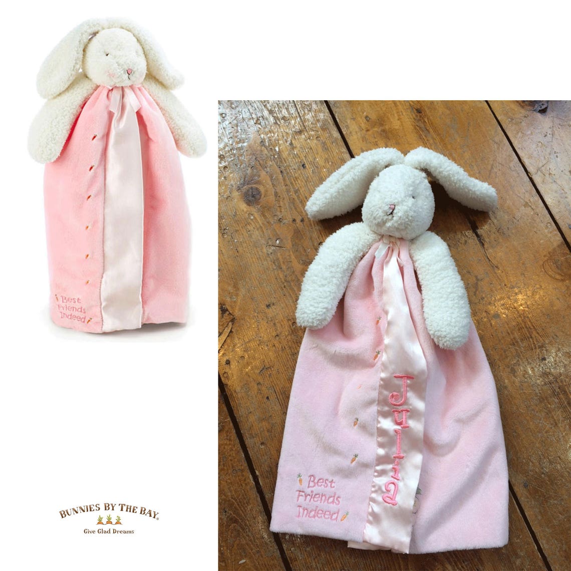 Bunny Lovie With Name / Personalized Lovie Blanket / Personalized ...