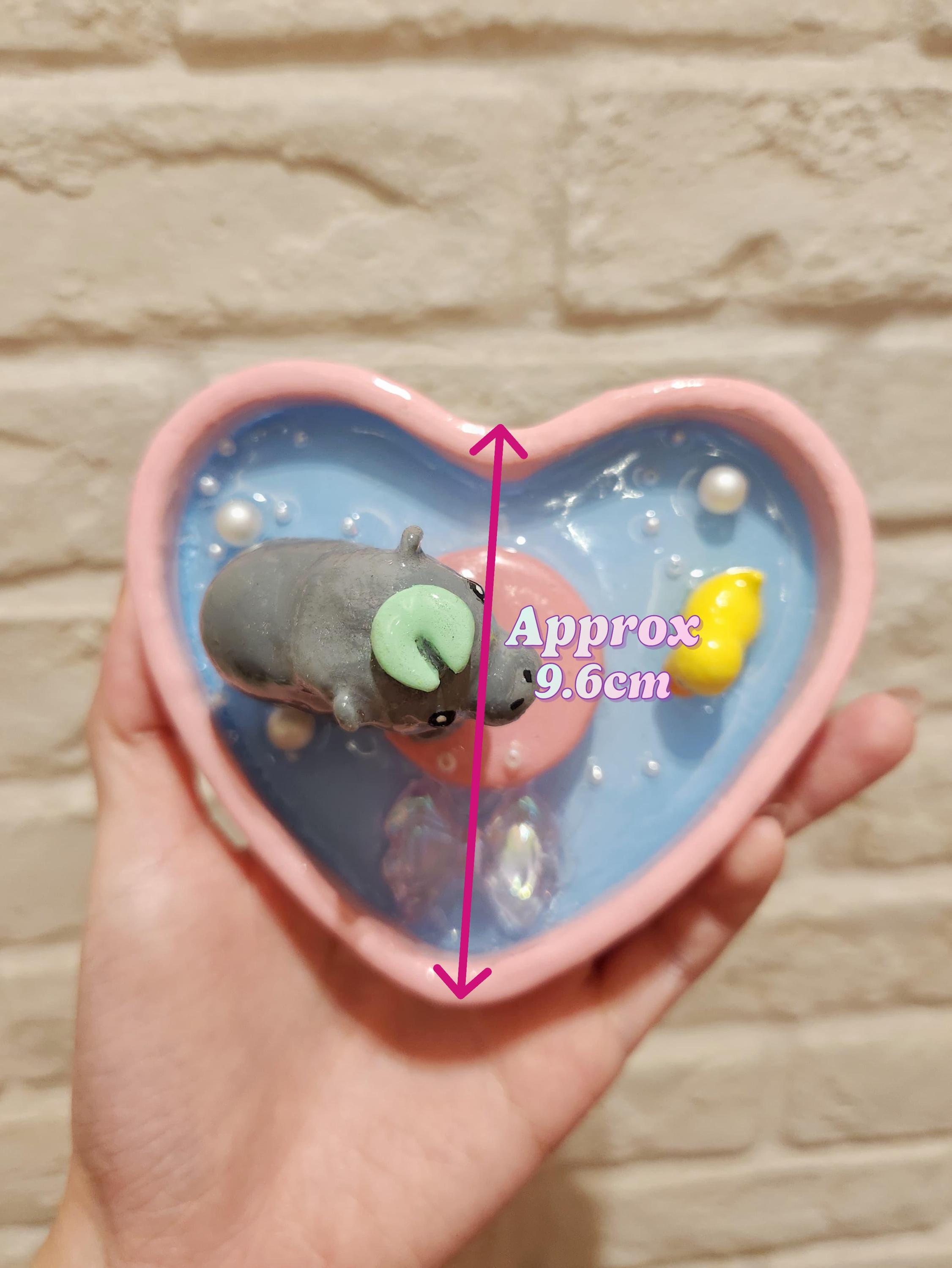 DISCOUNTED Moo Deng Pygmy Hippo Coquette Clay Trinket Dish Pastel ...