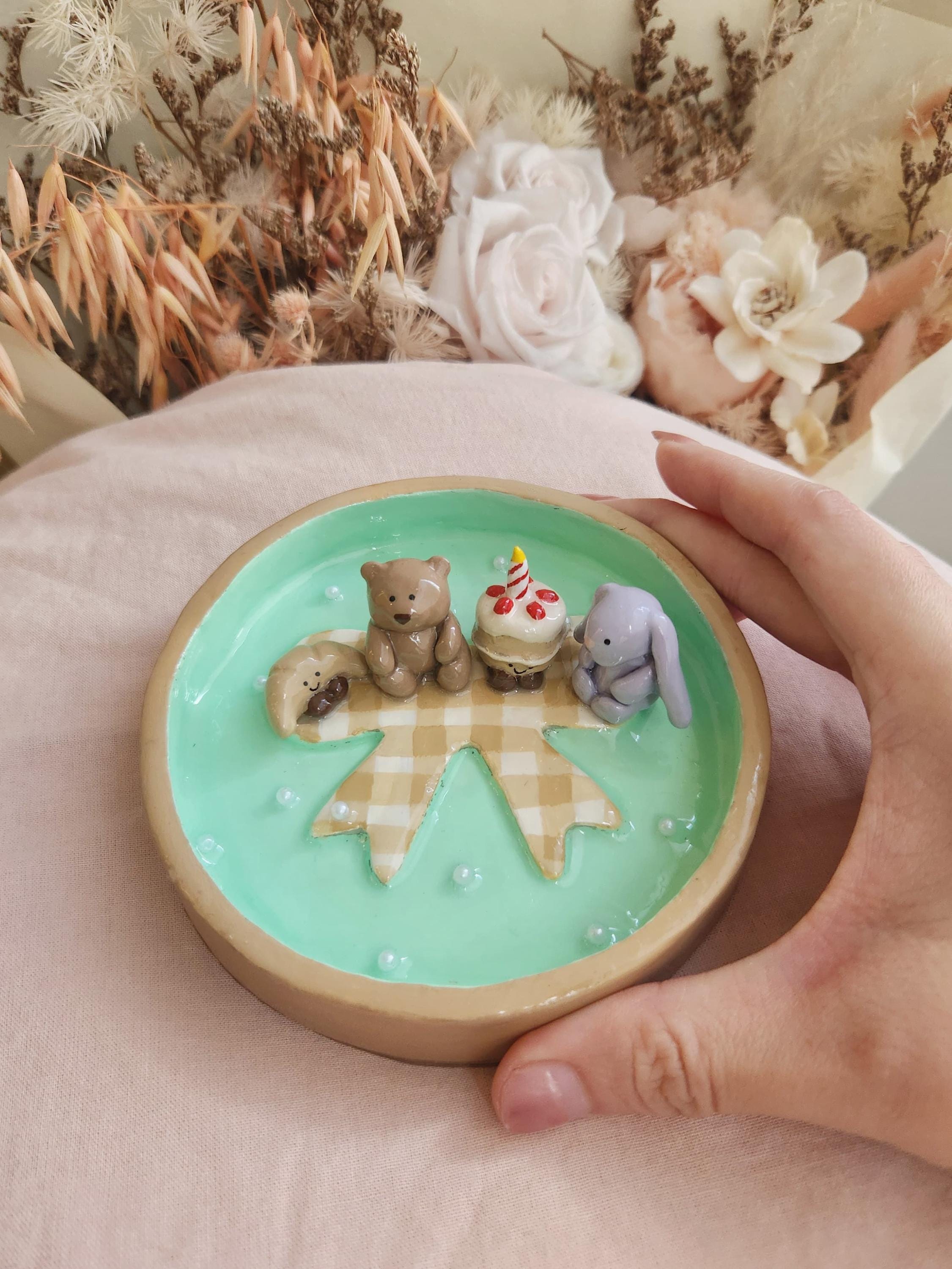 Jellycat Inspired Clay Trinket Dish Handmade Gift Jewelry Jewellery ...