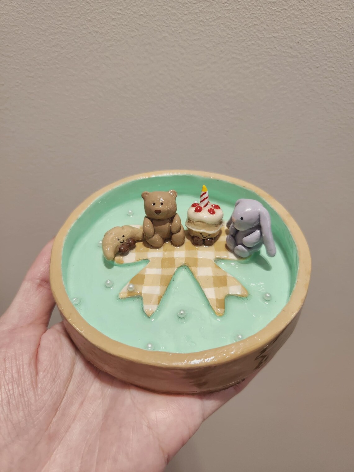 Jellycat Inspired Clay Trinket Dish Handmade Gift Jewelry Jewellery ...