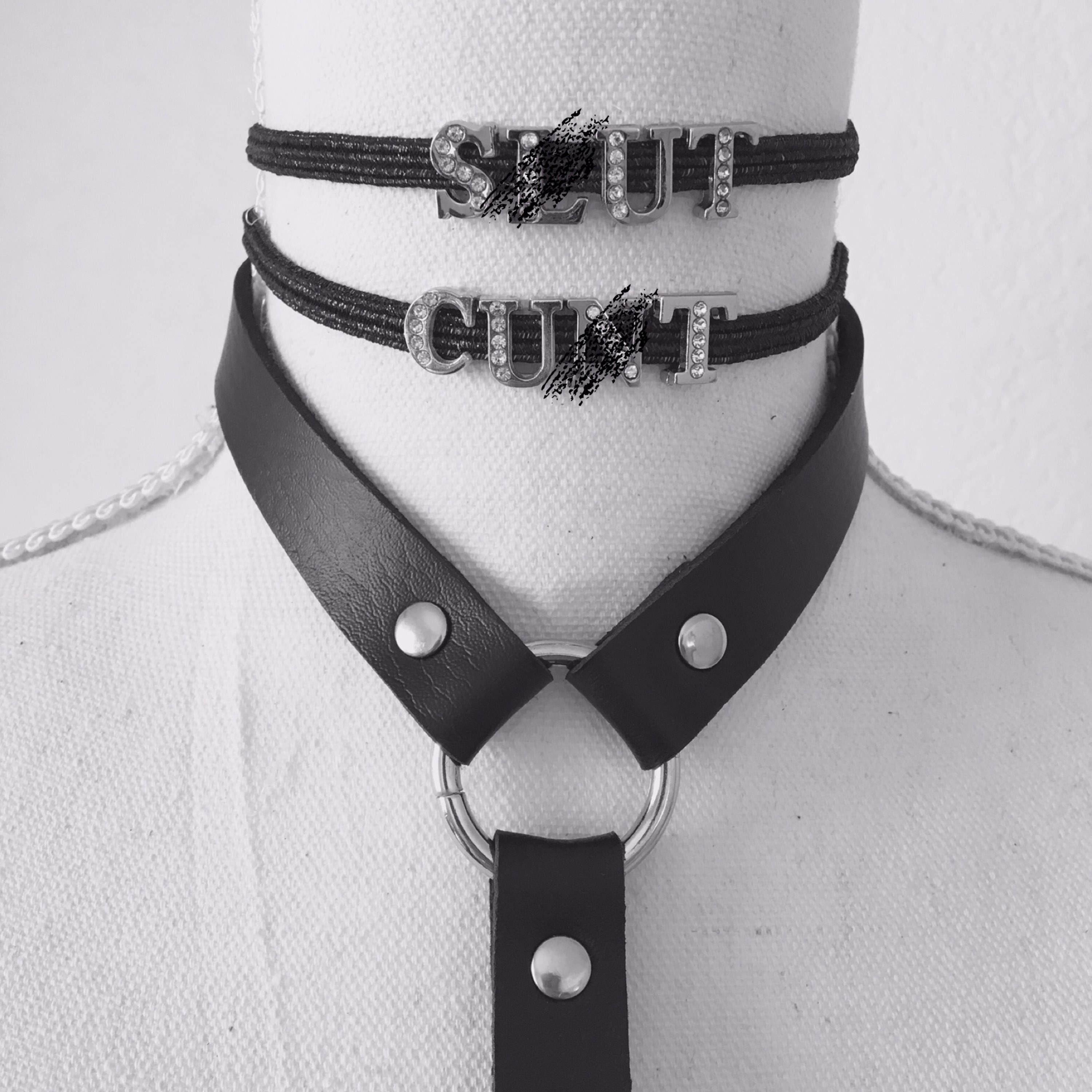 Mature-Custom elastic choker. Choose your word...slt whre | Etsy
