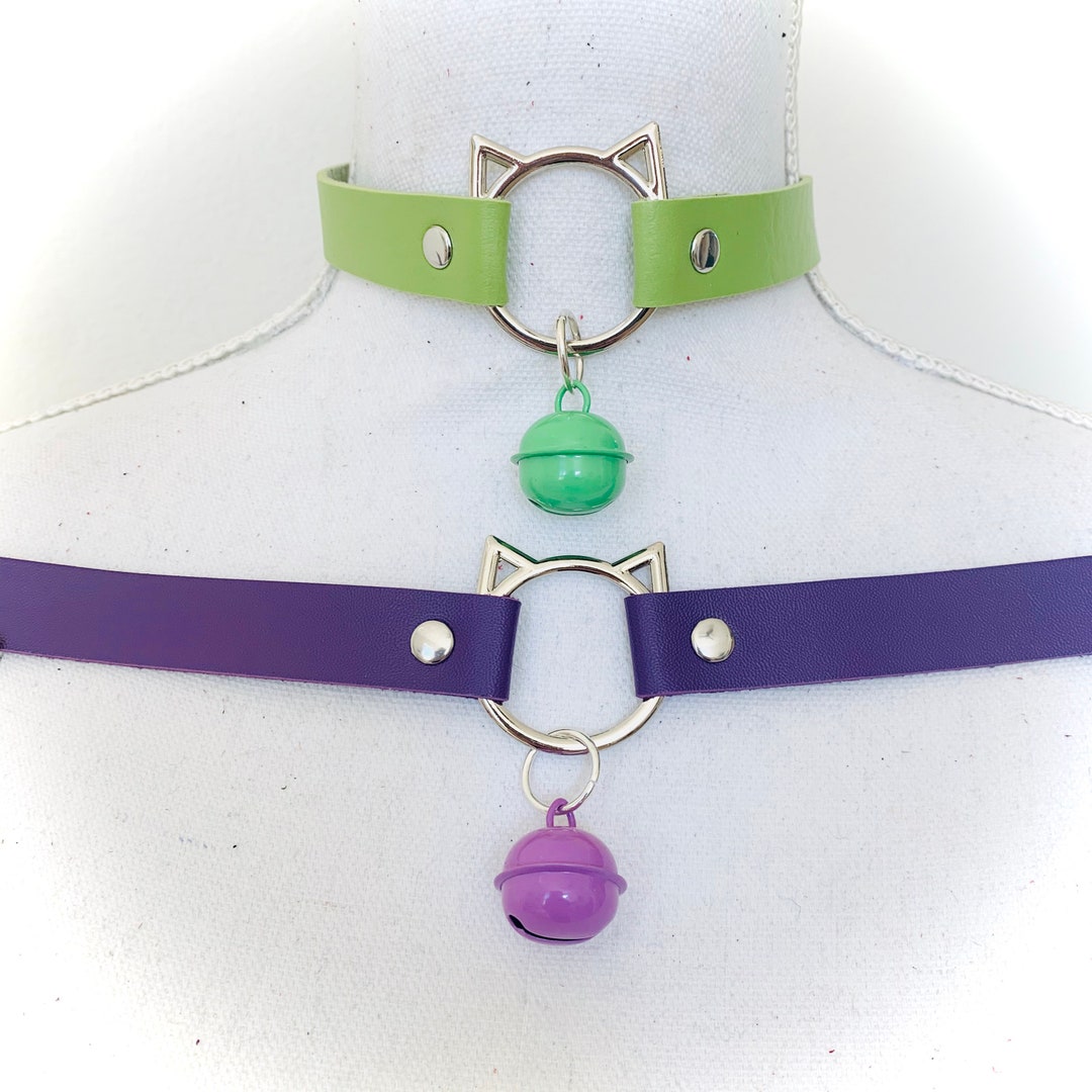 Colorful Kitty Cat Collar With Matching Bell in All Colors - Etsy