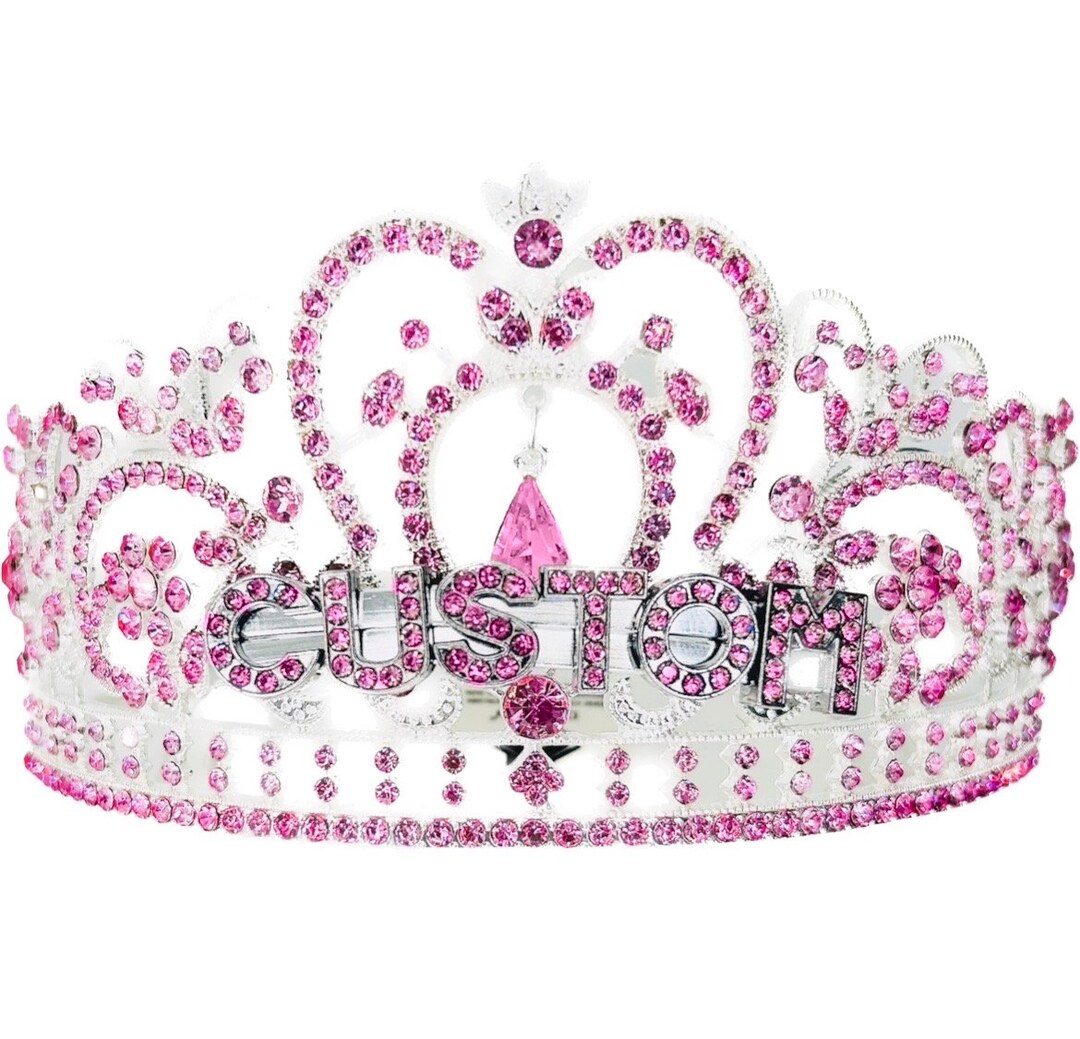 Custom Pink Name Tiara/custom Word Tiara for Birthday, Bachelorette ...