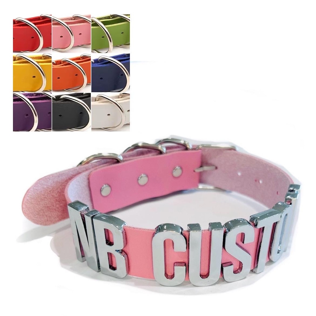 Custom Word Choker: Thick Collar With 30mm Letters, Max 12 Letters ...