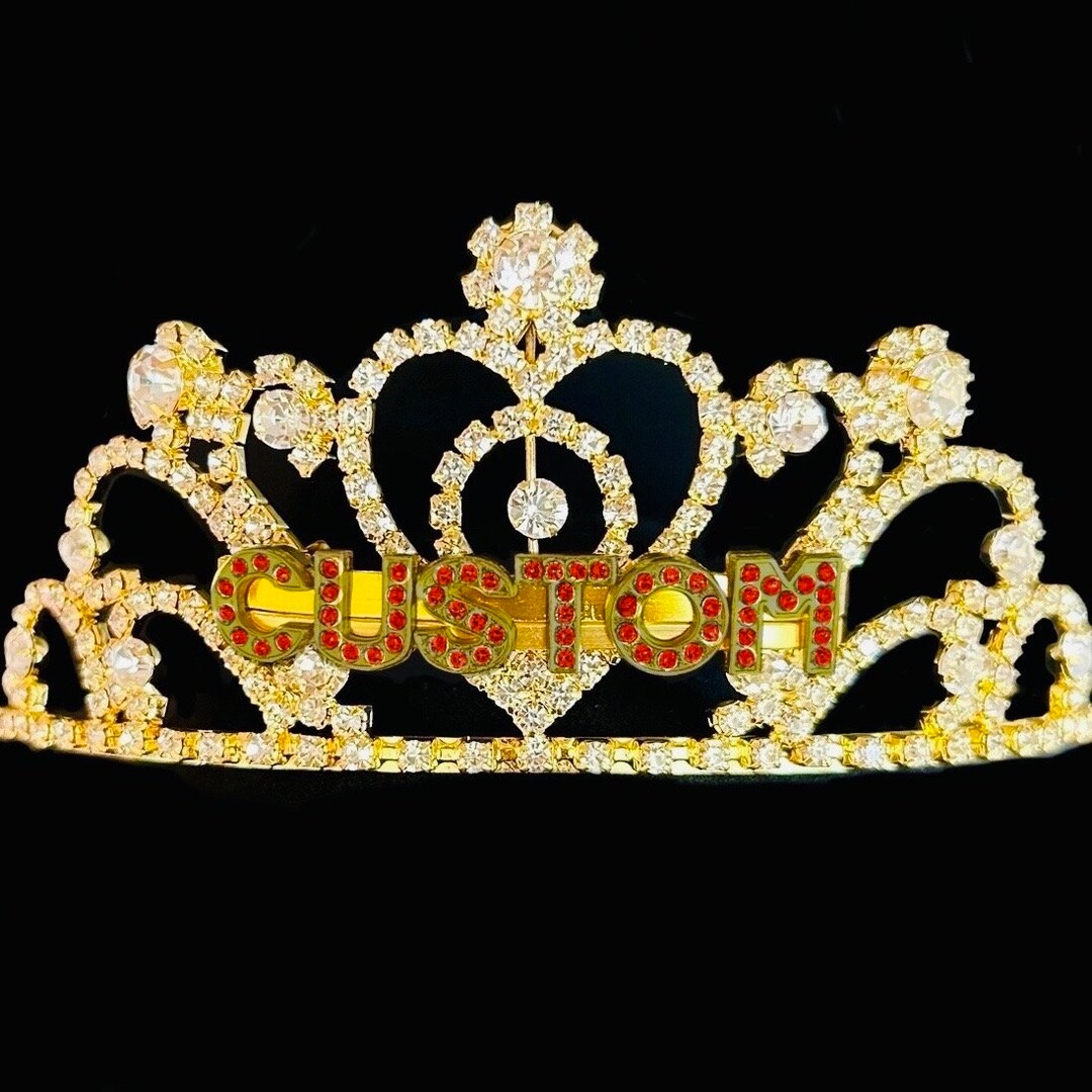 Custom Gold Name Tiara/custom Word Tiara for Birthday, Bachelorette ...