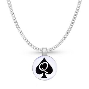 Queen of Spades Elastic Choker or Pendant Necklace. QOS. - Etsy