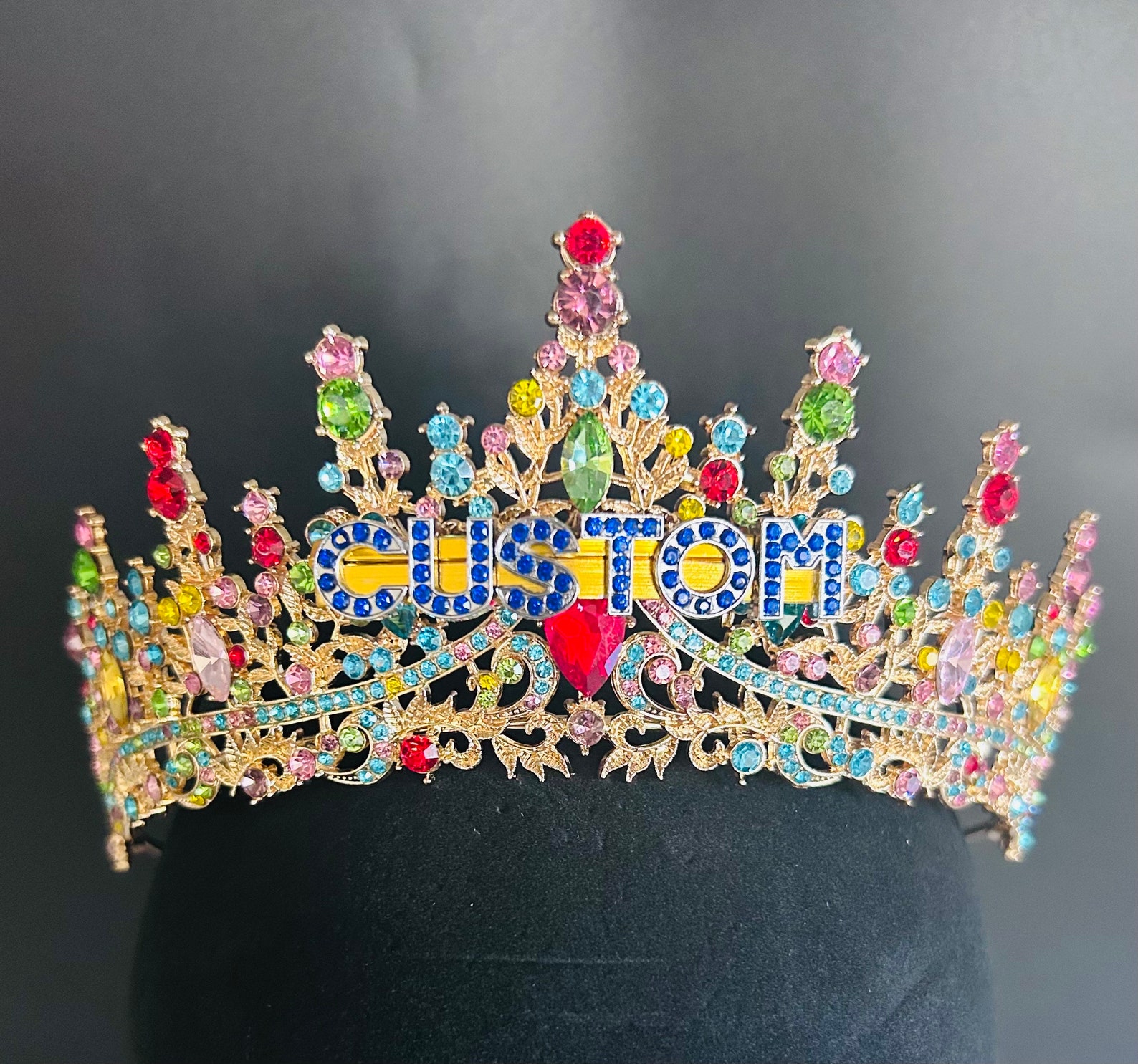 Custom Rainbow Tiara/custom Word Tiara for Birthday, Bachelorette ...