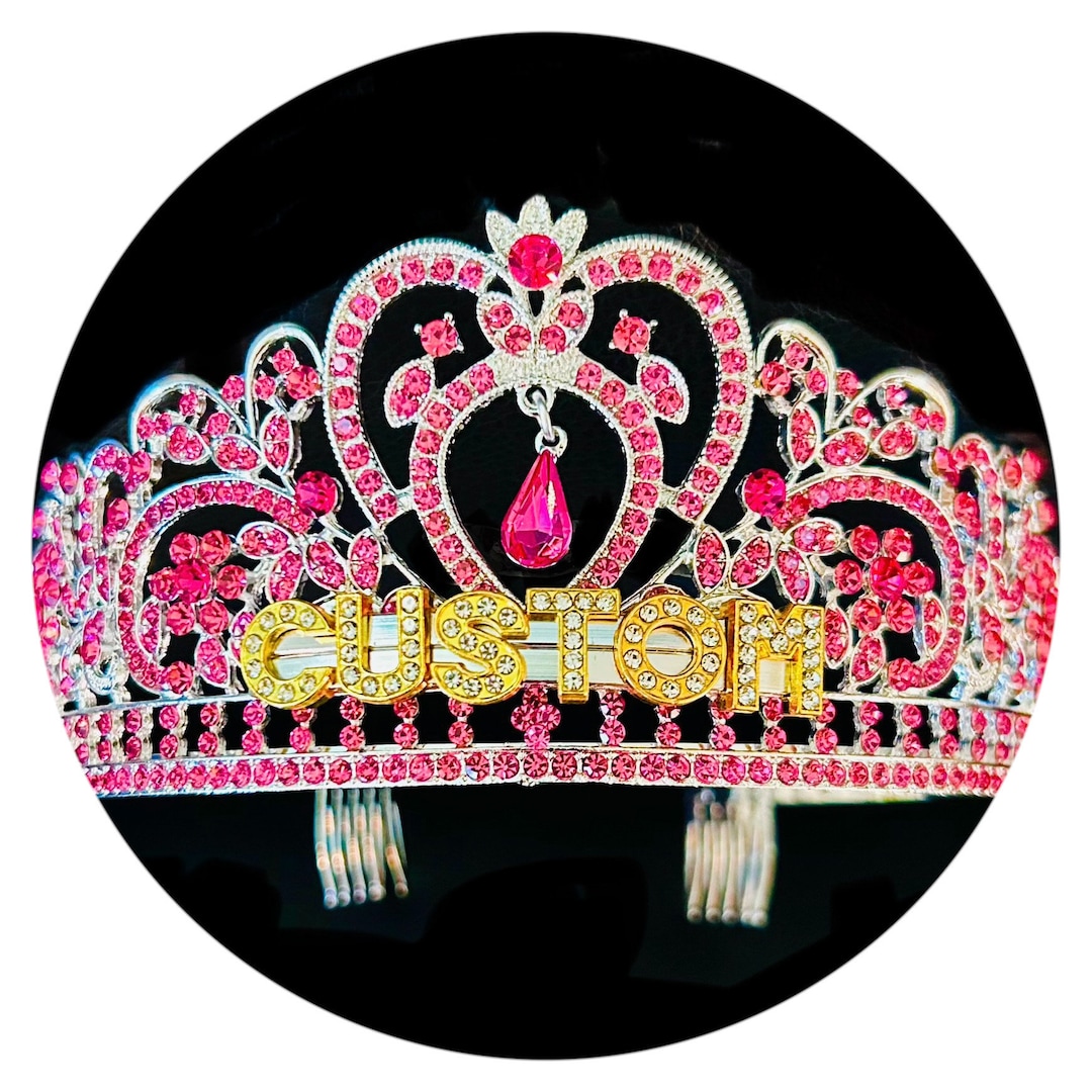 Custom Pink Name Tiara/custom Word Tiara for Birthday, Bachelorette ...