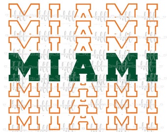 University of Miami Svg Logo - Etsy