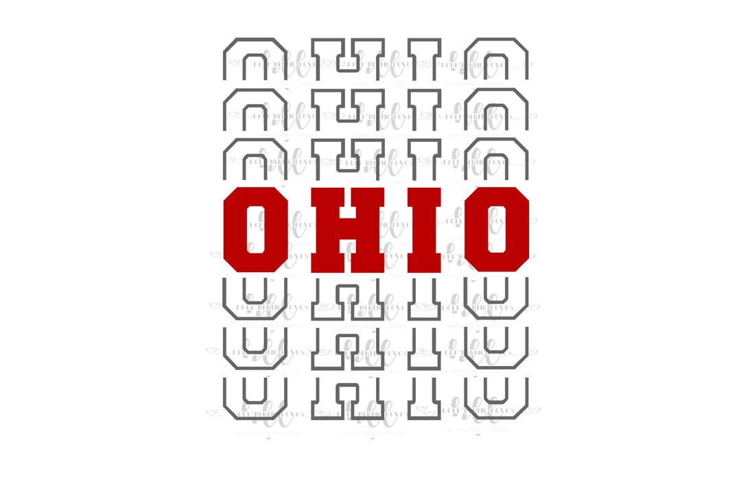 Ohio Mirrored Name SVG, PNG, SUBLIMATION, Transfer - Etsy