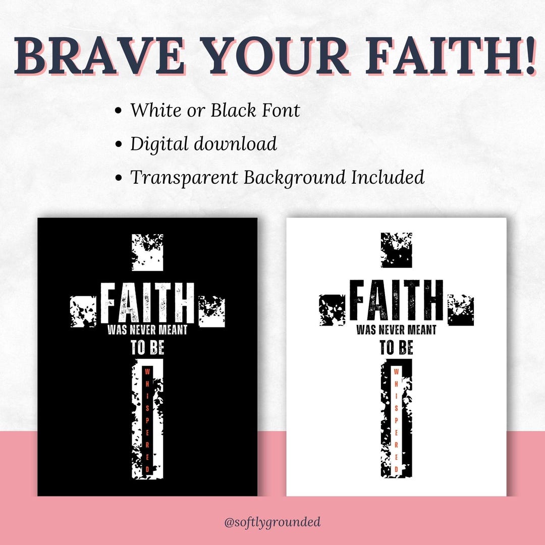 Christian Faith Quote: Bold Gospel PNG JPG PDF (digital Download) - Etsy