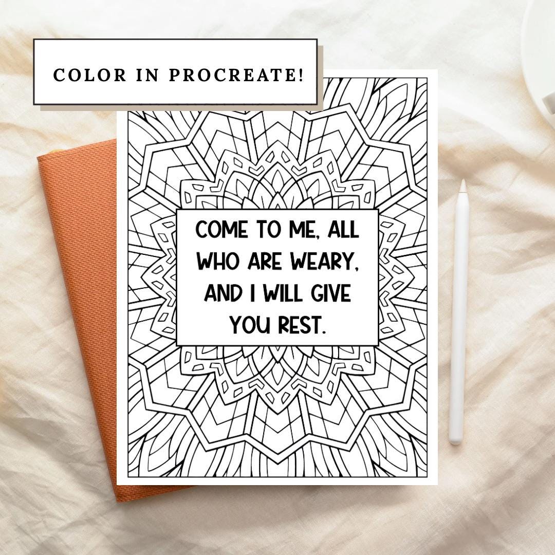 Bible Verse Mandala Coloring Page: Christian Scripture Art (PDF ...