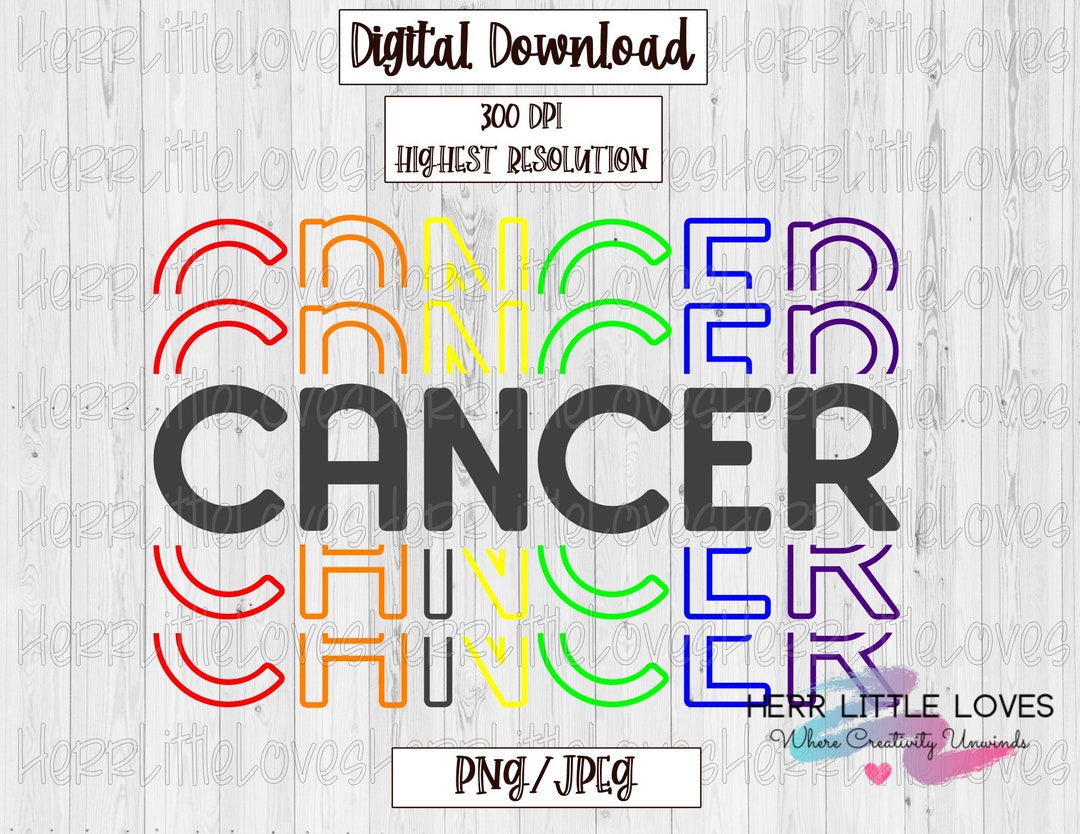 Rainbow Cancer Svg, Zodiac SVG, Zodiac Designs, Cancer PNG, SUBLIMATION ...