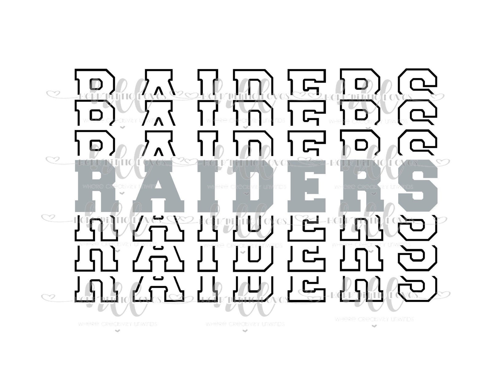 Raiders Mirrored Word SVG PNG SUBLIMATION Transfer - Etsy