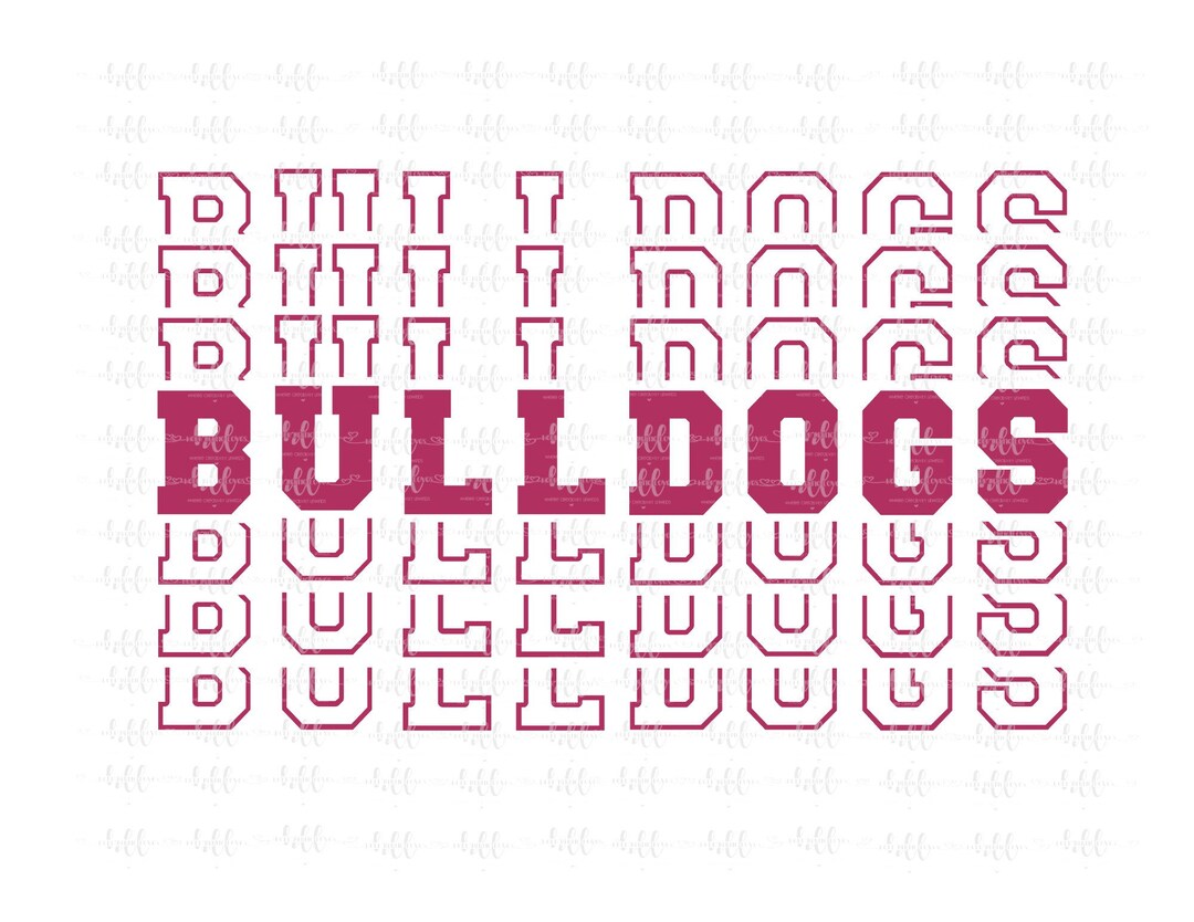 Bulldogs Mirrored Word SVG, PNG, SUBLIMATION, Bulldogs Transfer - Etsy