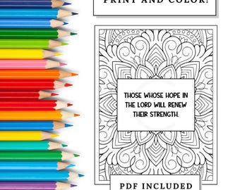 Bible Verse Mandala Coloring Page: Christian Scripture Art (PDF ...