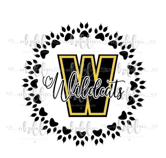 Wildcats Layered With Claw Border Custom Design - Etsy