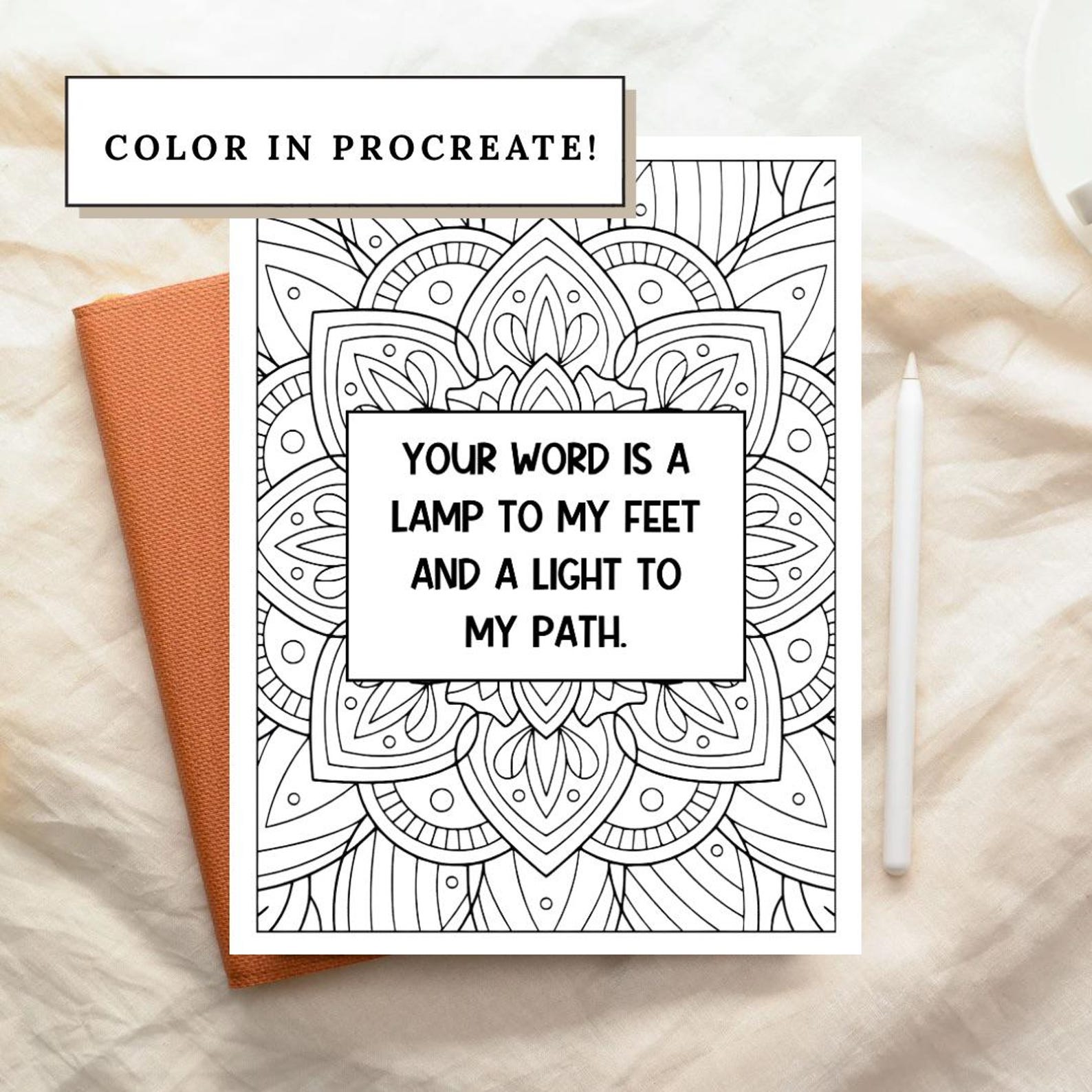 Bible Verse Mandala Coloring Page: Christian Scripture Art (PDF ...