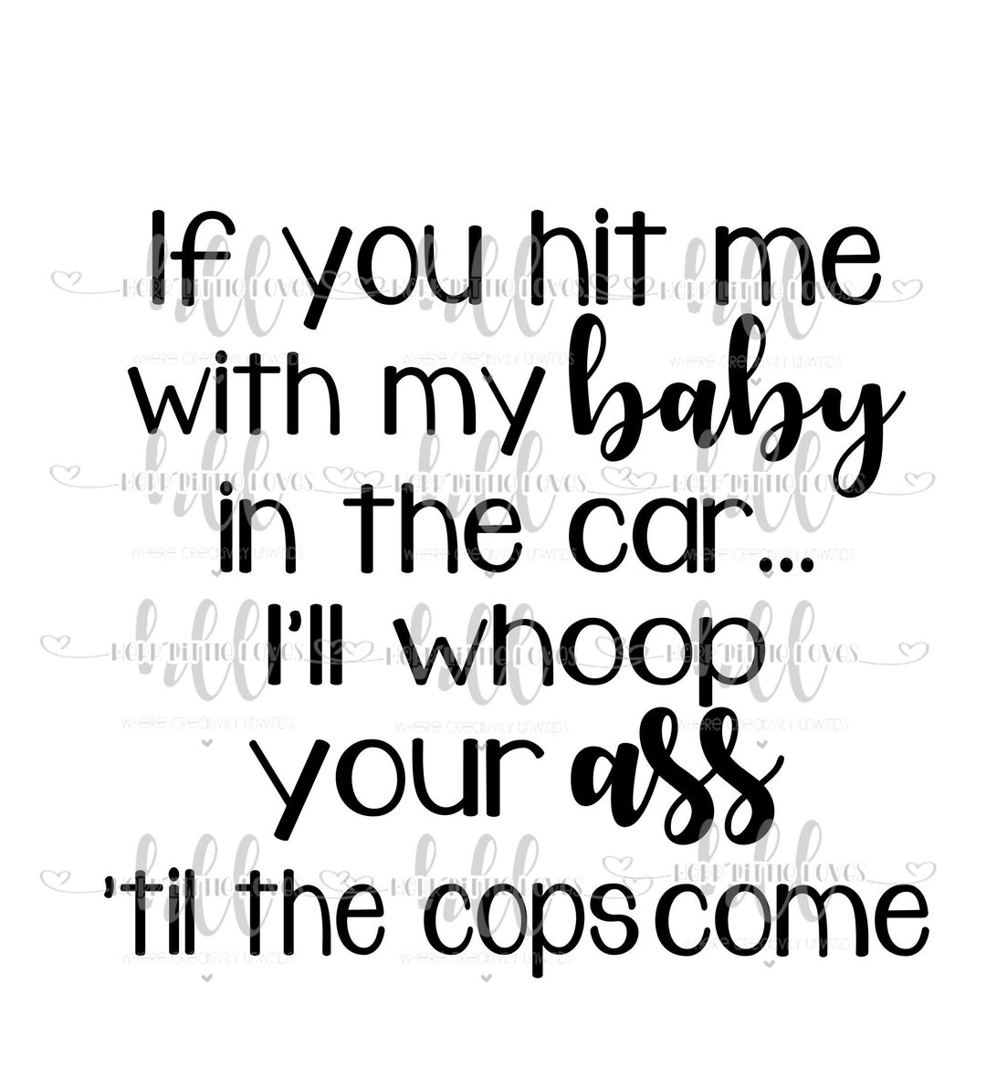 If You Hit Me Decal, Sticker, Baby, Transfer, Svg, Png, Jpeg ...