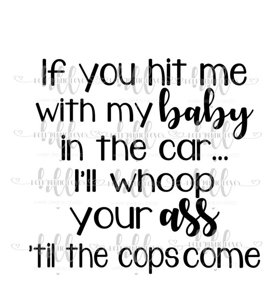 If You Hit Me Decal Sticker Baby Transfer Svg Png Jpeg | Etsy