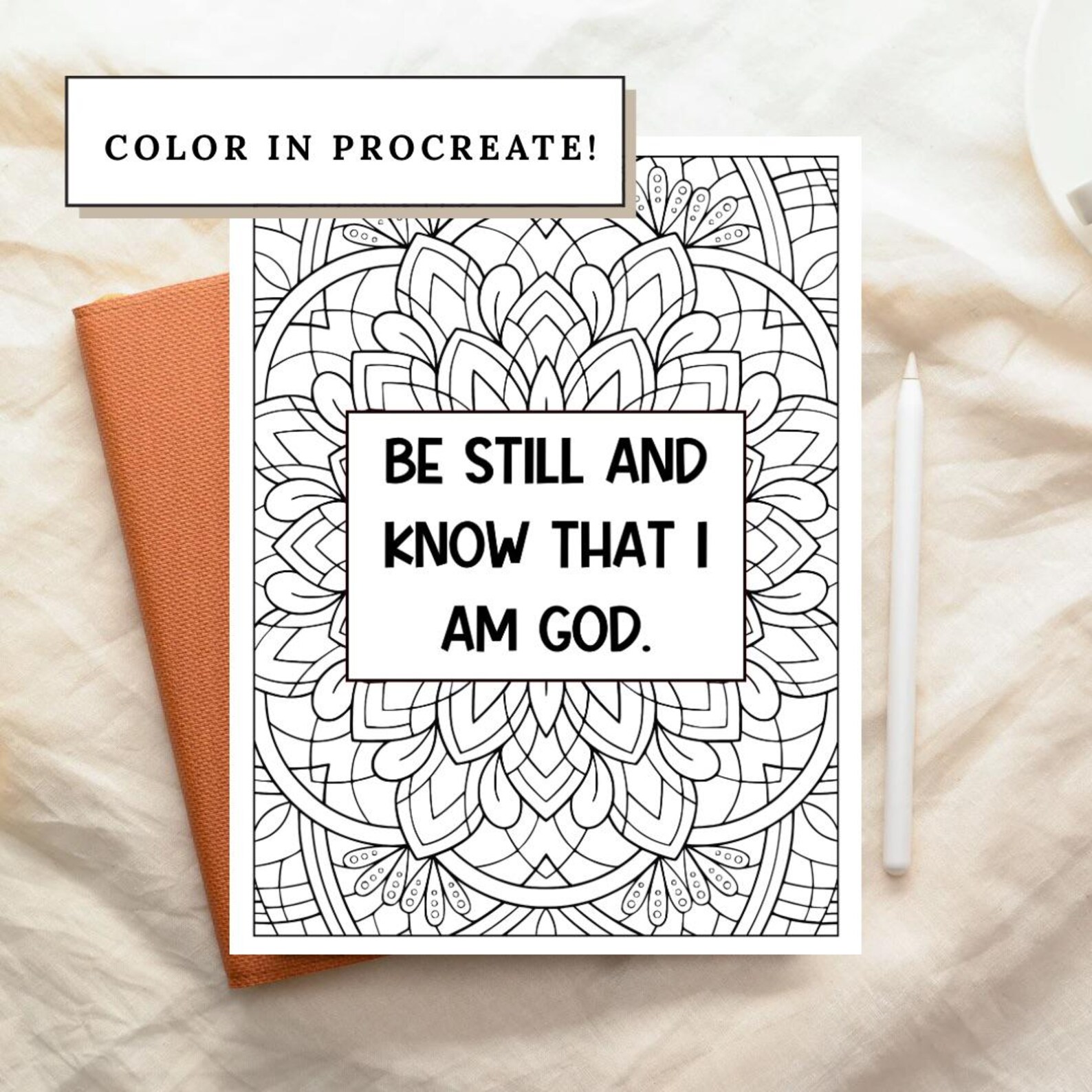 Bible Verse Mandala Coloring Page: Christian Scripture Art (PDF ...