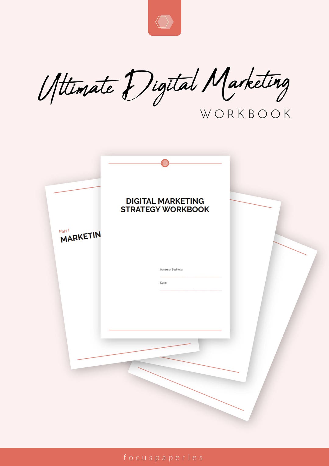 Digital Marketing Strategy Workbook, Internet Marketing Bundle for ...