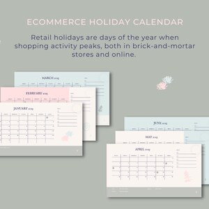2023 Retail Holiday Calendar, Printable, Landscape Horizontal Pages ...