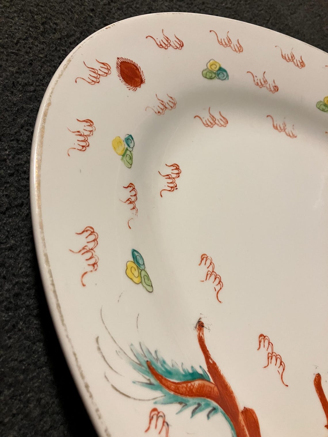 Rare Vintage Chinese Red Dragon Oval Restaurant Ware Platter - Etsy