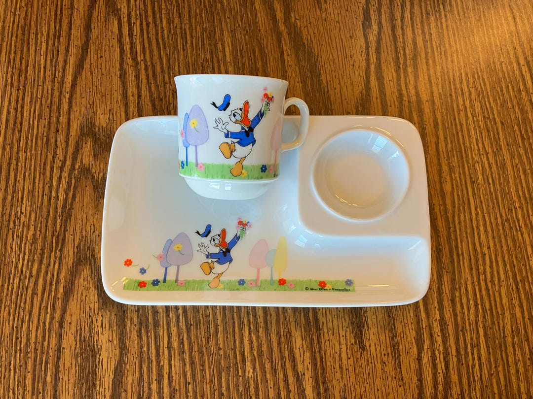 Vintage Walt Disney Donald Duck Porcelain Divided Snack Tray Plate - Etsy
