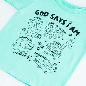 Mint Blue Toddler Bible Scripture T Shirts / Kids Dedication Gift ...
