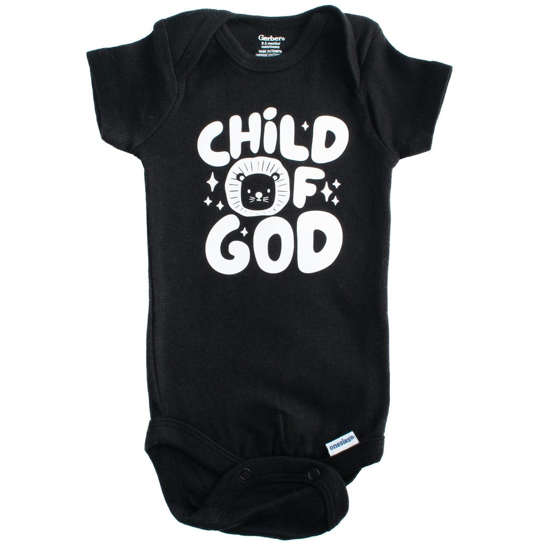 Child of God Baby Bodysuits / Baby Dedication Gift, Lion Baby Clothes ...