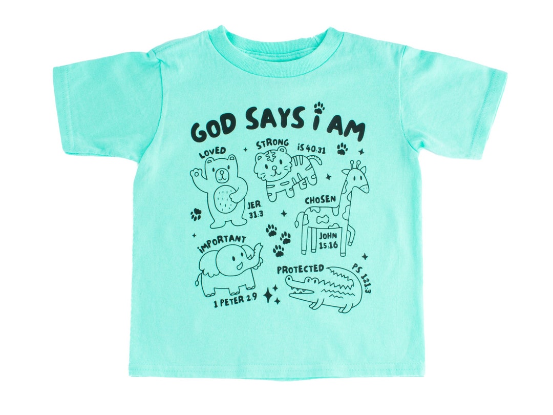 Mint Blue Toddler Bible Scripture T Shirts / Kids Dedication Gift ...
